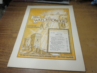 The WATCHTOWER Jehovah's Witness Journal August 1 1949 | eBay