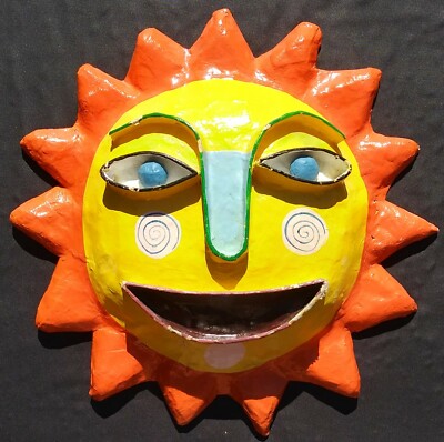 Large Paper Mache Sun 15" L x 15" W x 3" Deep | eBay