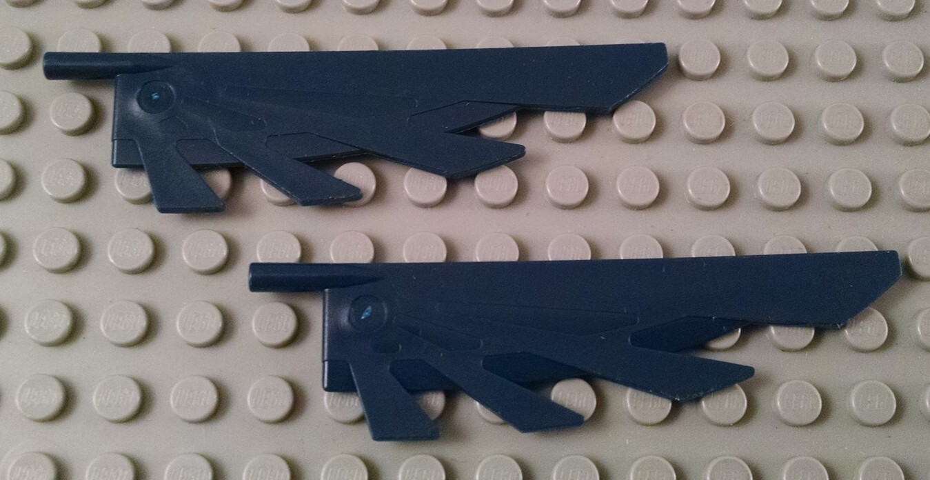 LEGO Lot of 2 Dark Blue 9L Wing Pieces with Stylized Feathers | eBay