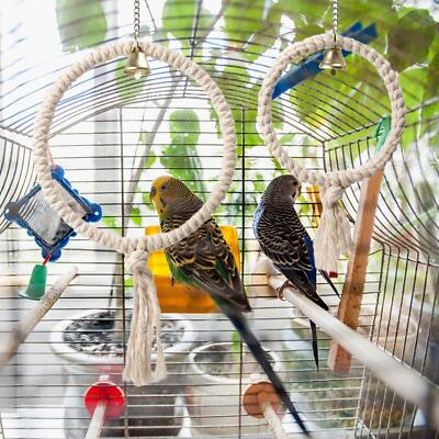 Parrot Climbing Rope Perches Circle Ring Stand for Canary | eBay Australia