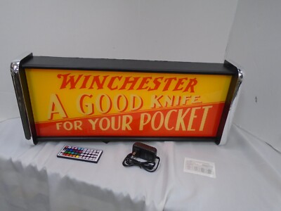 Winchester A good pocket Knife LED Display lighted sign lightbox Wall ...