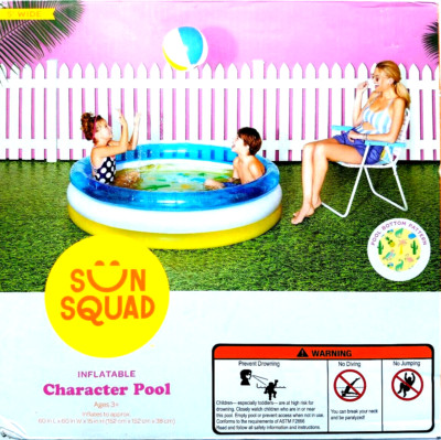 Sun Squad Inflatable Character Pool 5' Wide Ages 3+ New in Box! | eBay