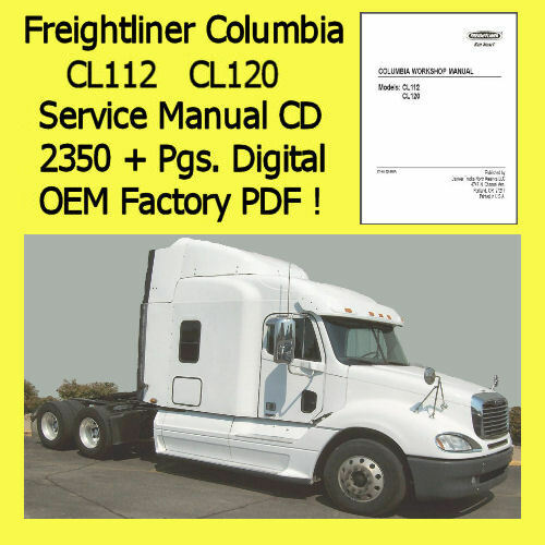 Freightliner Columbia CL112 CL120 Semi-Trailer Truck SM Computer PDF CD ...