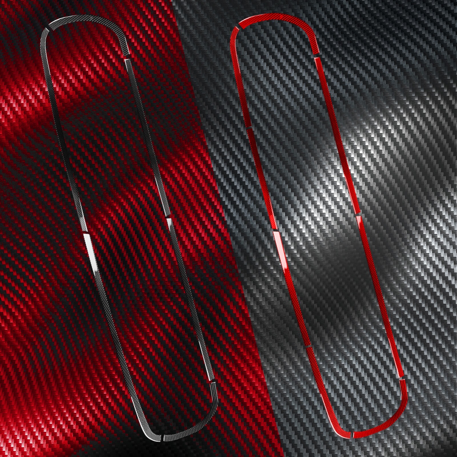 6Pcs Real Carbon Fiber Rear Tail Light Frame Trim For Dodge Challenger ...