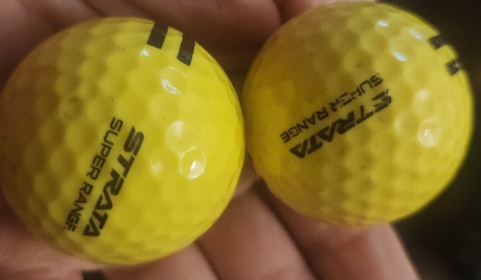 100 Strata Super Driving Range Yellow Golf Balls | eBay
