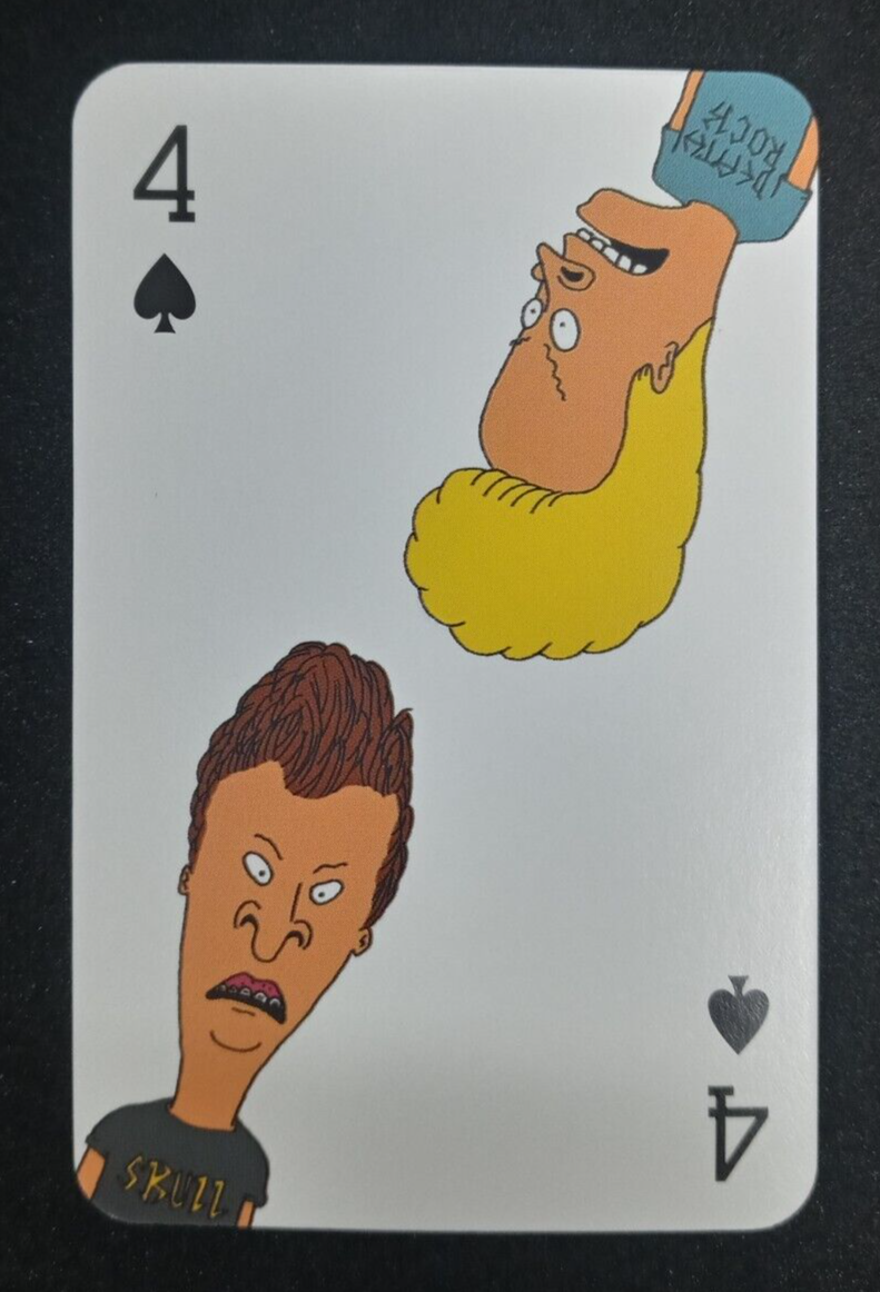 1996 MTV Beavis & Butthead Swap Playing Card Beavis 4 Spades | eBay