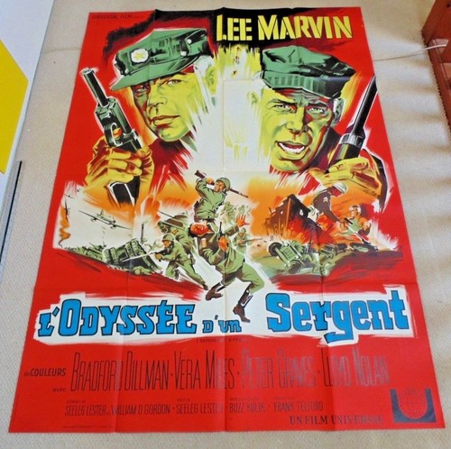SERGEANT RYKER 1968 ORIGINAL FRENCH CINEMA MOVIE POSTER Lee Marvin ...
