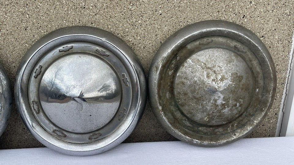 1955-1956 Chevy Chevrolet Hubcap Wheelcover Dogdish Poverty Hub Cap ...