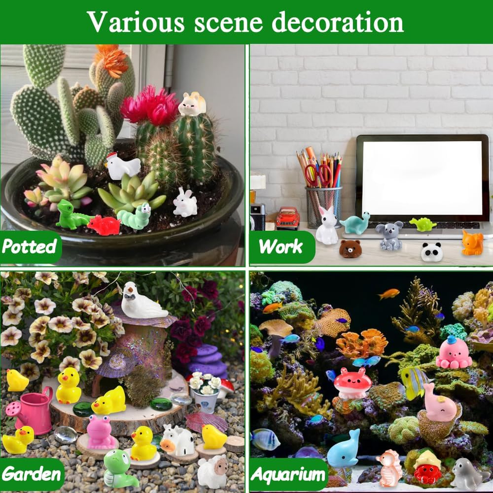 150Pcs Mini Resin Animals Colorful Tiny Small Little Glitter Ducks ...