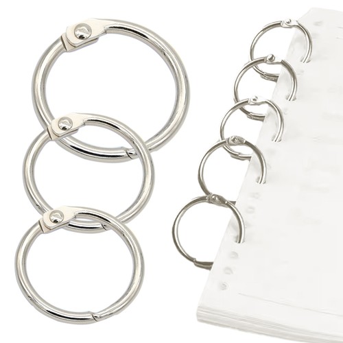 60pcs Round Circle Binder Ring DIY Craft Cards Loose Leaf Notebook ...