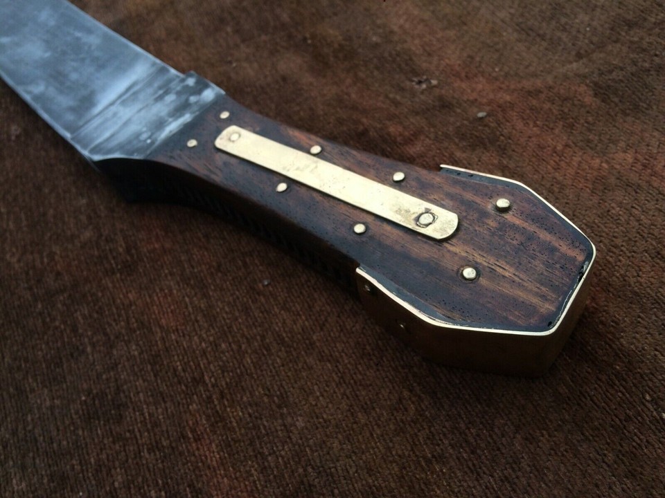Handmade 5160 Spring Steel Antiqued "James Bowie No.1"Guardless Coffin ...