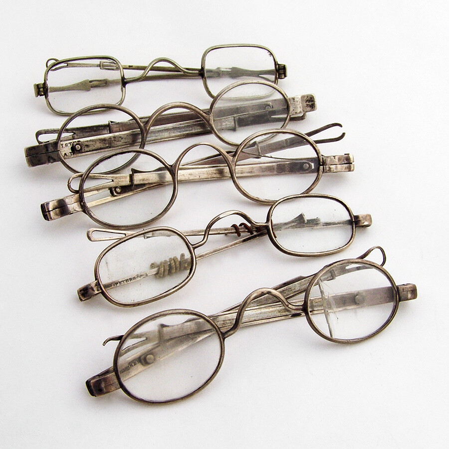 19th Century Spectacles Set Coin Silver McAllister Peters Beecher | eBay
