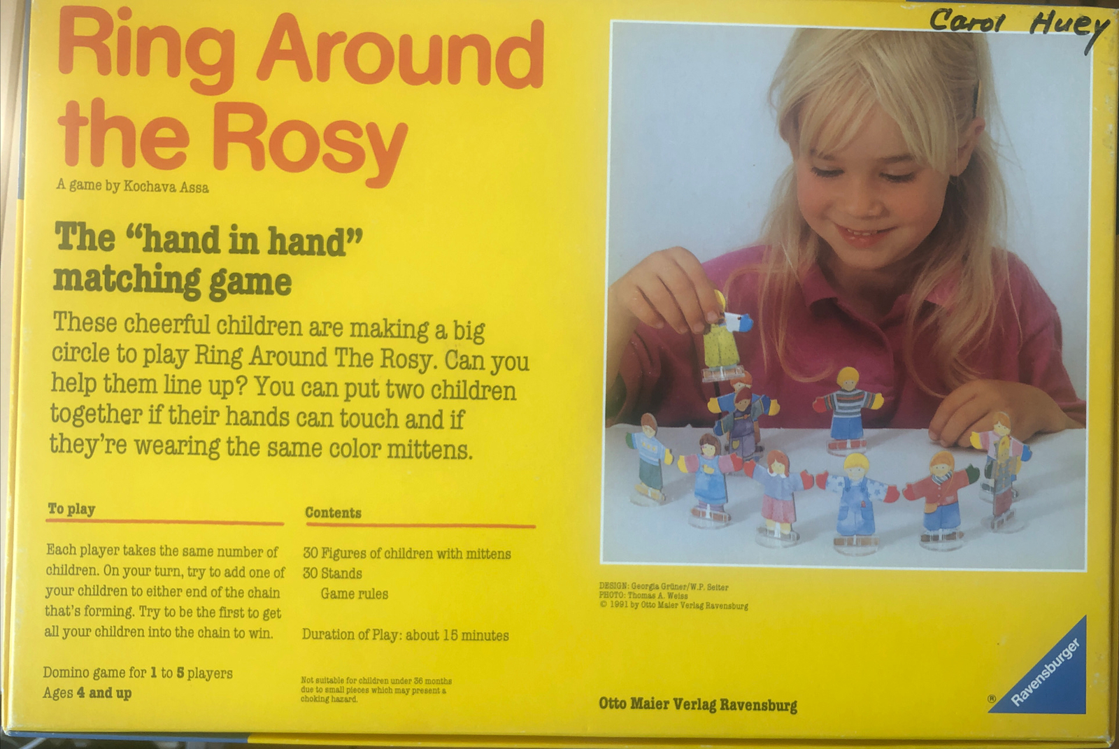 Ring Around The Rosy Game Ravensburger 1991 Complete (read Description ...