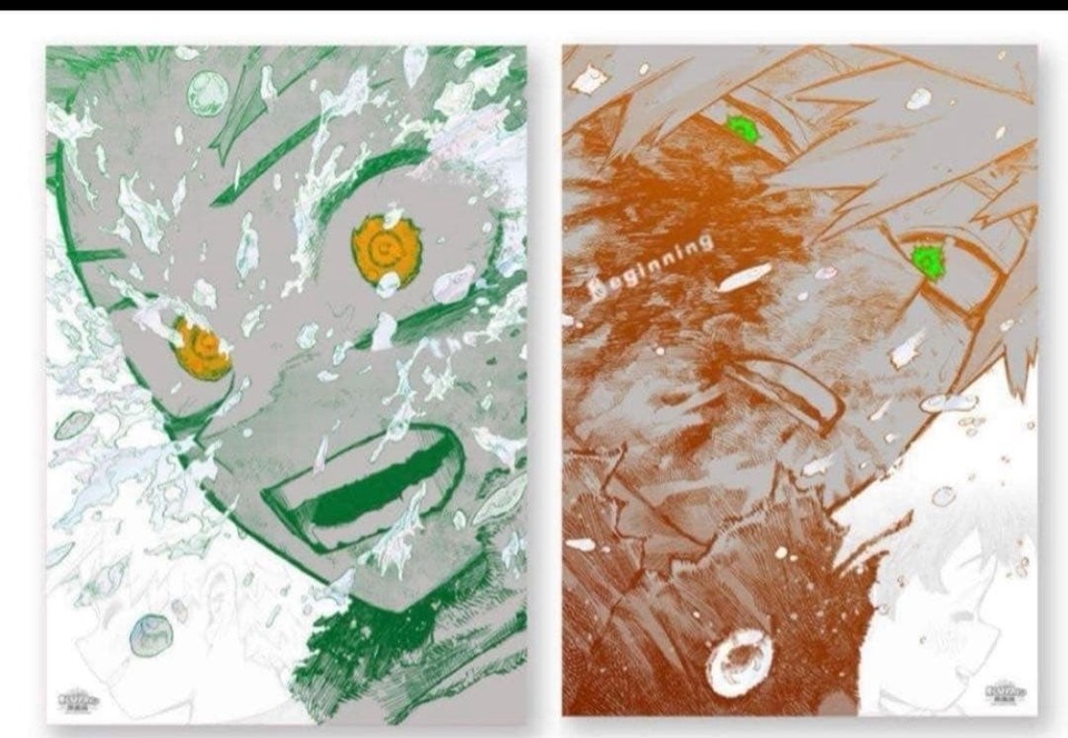 My Hero Academia Art Exhibition A2 Poster Izuku Midoriya Katsuki ...