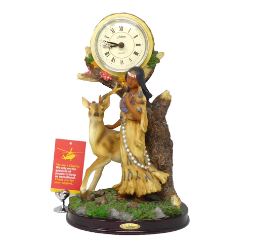 The Juliana Collection Crosa 1999 Native Statue Mantle Clock BP15 | eBay UK