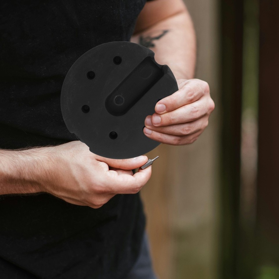 Lamp Base: Plastic Weighted Block For Standing Lamp - Round Floor Light ...