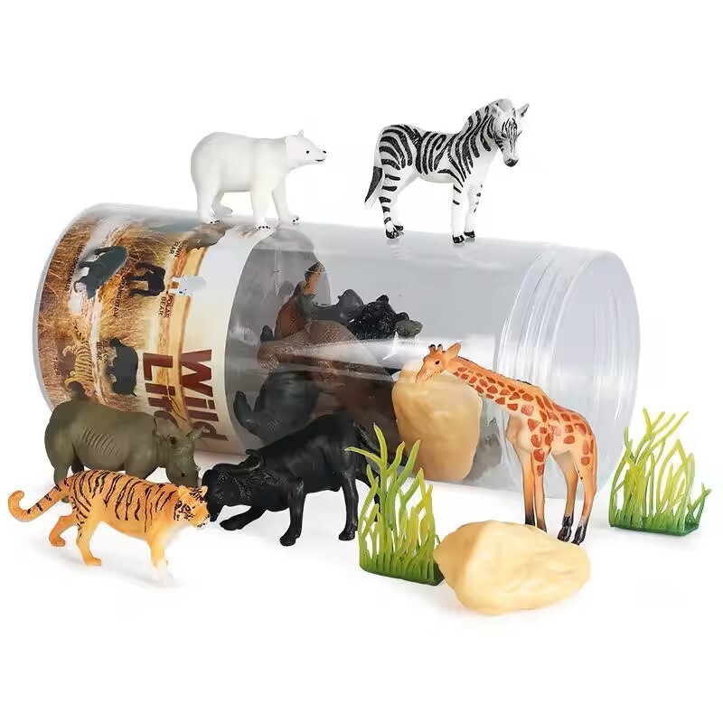 Safari Animals Figures Toys, Realistic Wild Zoo Animals Figurines ...