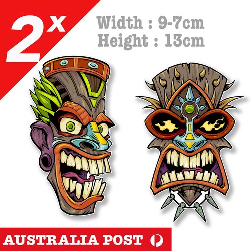 Angry Tiki Mask, graffiti urban, Crash Bandicoot Mask Sticker | eBay