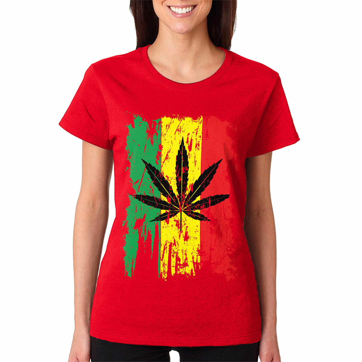 Jamaican Flag With Weed