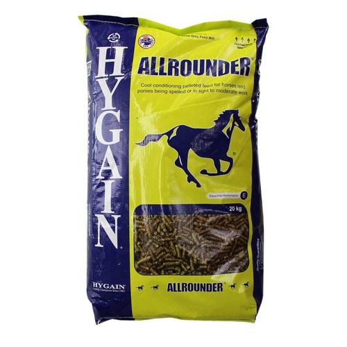 Hygain Allrounder Pelletised Super Fibre Selenium Horse Feed Food 20kg ...