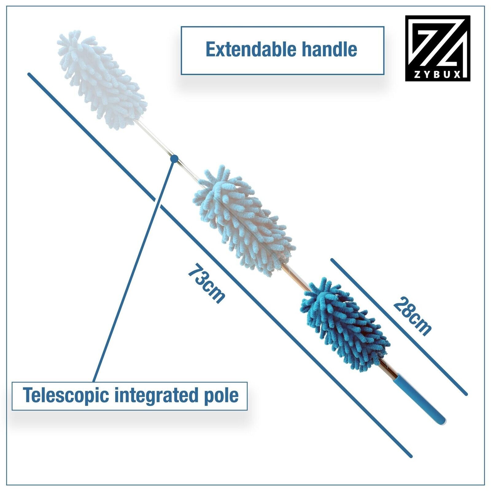 3 TELESCOPIC MAGIC MICROFIBRE CLEANING FEATHER DUSTER EXTENDING BRUSH ...