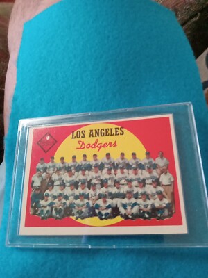 1959 Topps Los Angeles Dodgers. Check list Unmarked # 457 See Scan ...