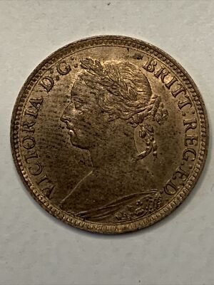 1883 Great Britain farthing Queen Victoria. Great Condition. Very Rare ...