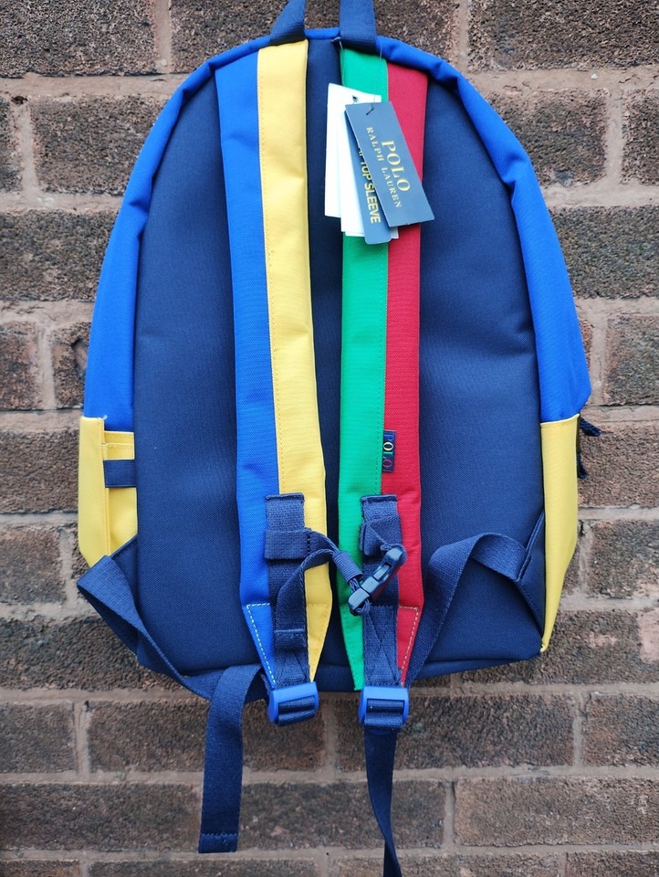 Polo Ralph Lauren Colorblock Multi-Color Backpack Bag 9AR151-E69 New | eBay