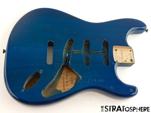 Fender USA Custom Shop 1959 Relic Strat BODY, Stratocaster Sapphire ...