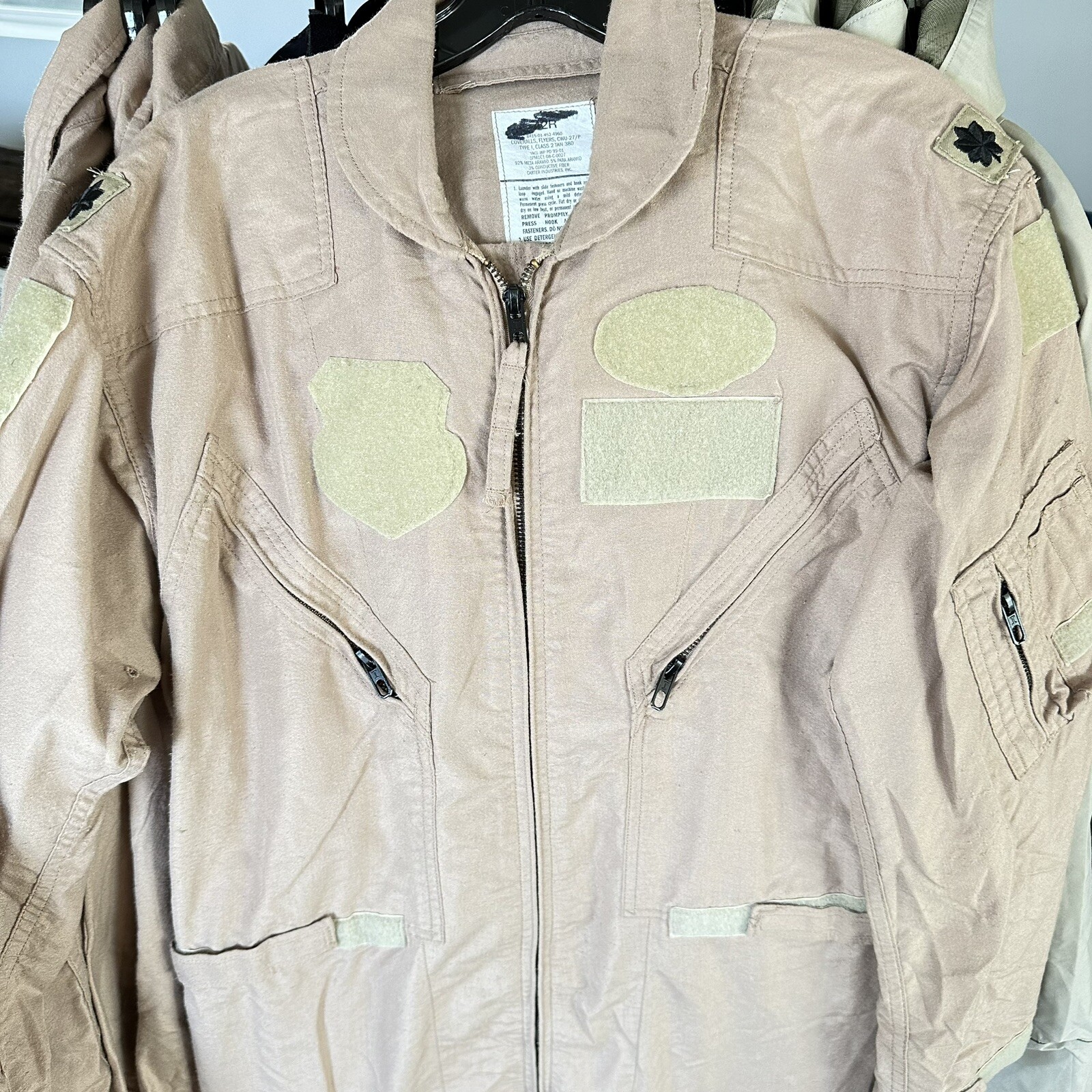 Lt. Col. MILITARY CWU-27/P TYPE l Class 2 TAN Flyers Coveralls Flight ...