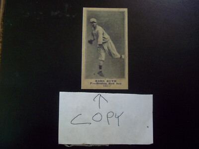 1916 BABE RUTH ROOKIE WITH AUTOGRAPH PROMO CARD NM/MINT NEW YORK ...