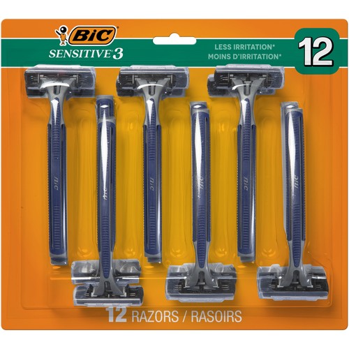 Sensitive 3 Disposable Manual Razors, Sensitive Skin, Men's, 3-Blade ...
