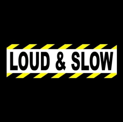 Funny "LOUD & SLOW" beater lowrider BUMPER STICKER rat rod, decal, old ...