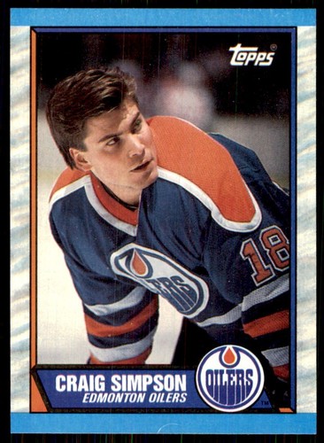 1989-90 TOPPS CRAIG SIMPSON EDMONTON OILERS #99 | eBay