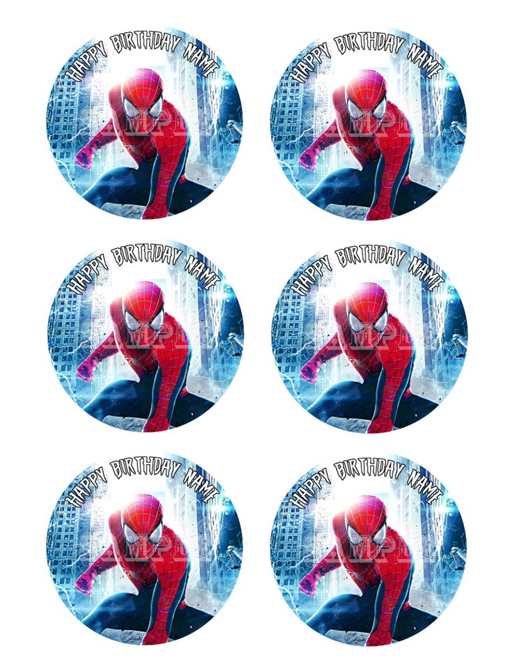 SPIDERMAN Edible Cake topper image party decoration | eBay