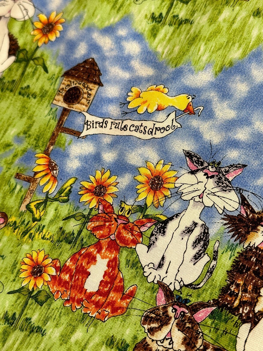 Catberry Scruffy Neighborhood Cats sewing cotton Fabric per yd. 44 ...