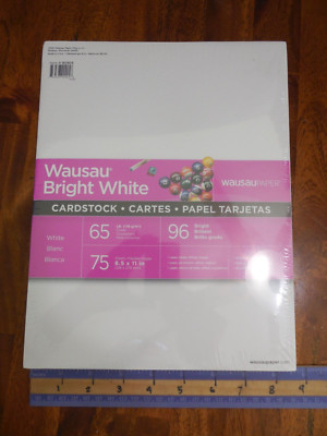 Wausau Paper Bright White Cardstock, 65 lb, 75 Sheets | eBay