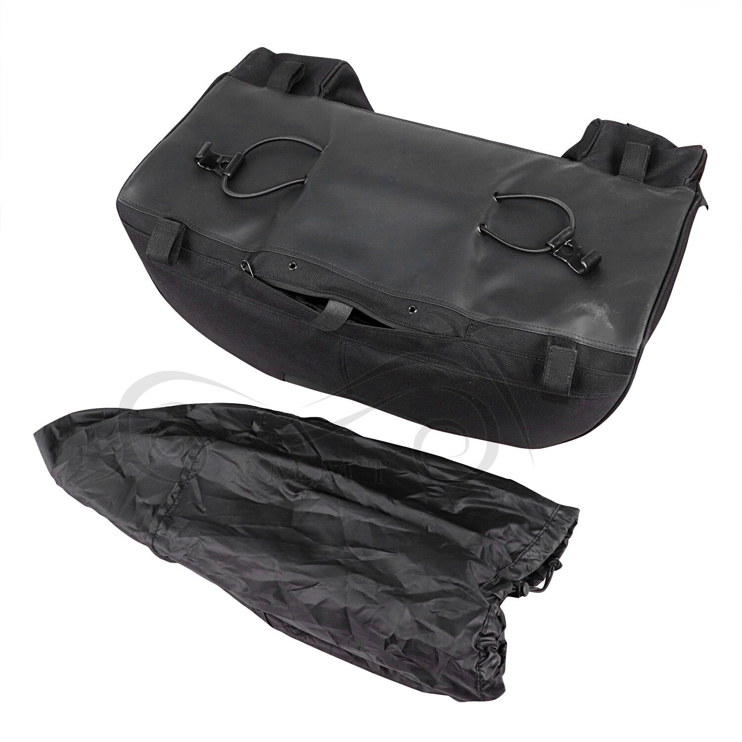 Black Trunk Rack Bag Luggage For Harley Road Street Tour Tri Electra ...