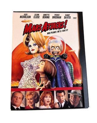 "MARS ATTACKS (1996)" Science Fiction Comedy DVD (1997) a Tim Burton ...