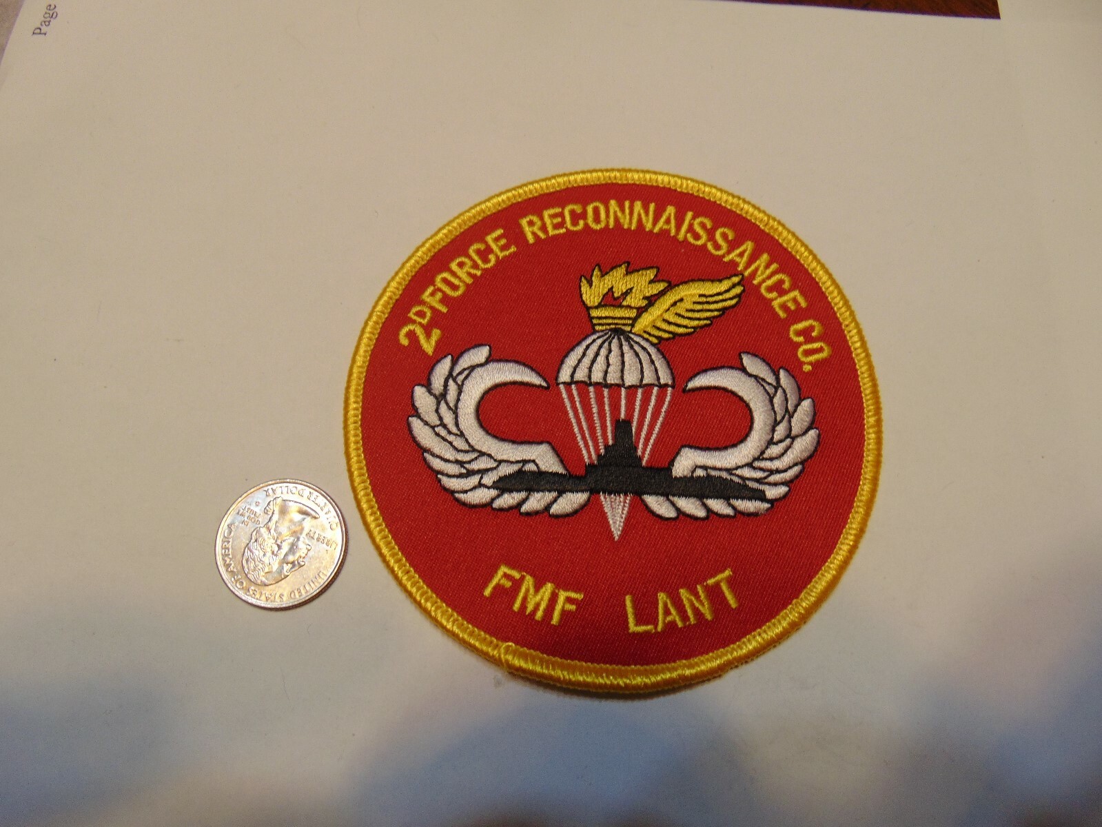 MILITARY PATCH SEW ON 2D FORCE RECONNAISSANCE CO FMF LANT | eBay