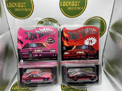 Hot Wheels DUO Red Line Club 1993 Ford Mustang Cobra R Pink And Red ...