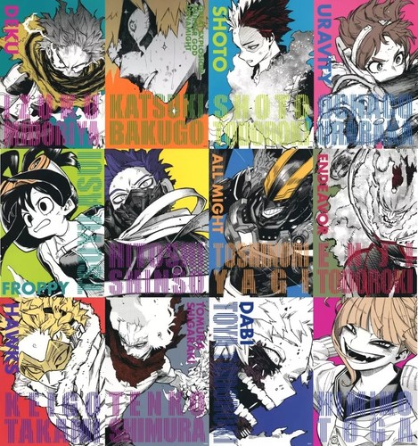 My Hero Academia Art Card Collection 1st Set 12 Character Cards Deku ...