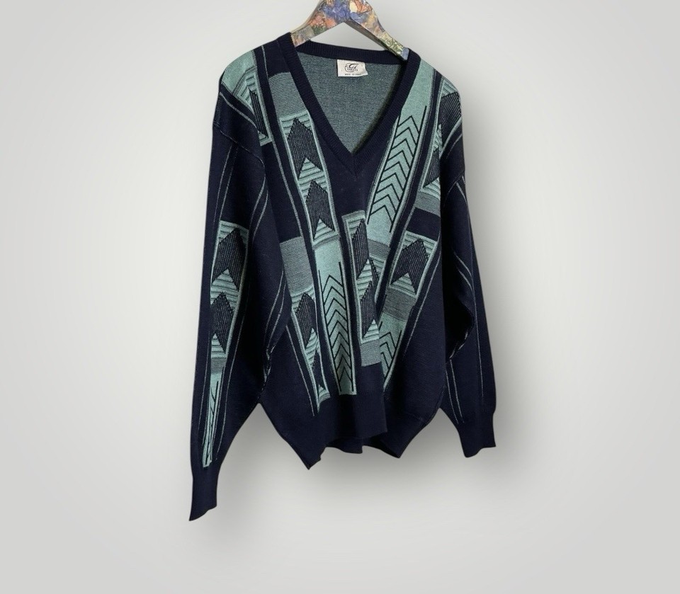 Gabicci Italian Sweater Mens Size Large Grandpa Wool Acrylic 80’s ...