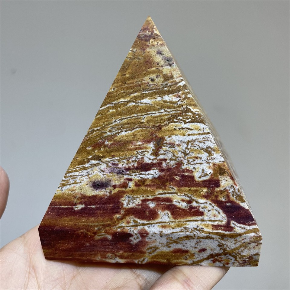 1.3LB 3.7" Van Gogh Jasper Pyramid Quartz Crystal Reiki Healing Hot ...