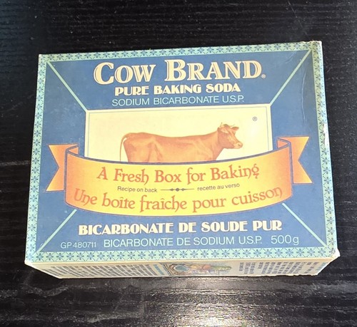 Vintage Cow Brand Baking Soda Bicarbonate De Soude Sealed New Old Stock ...