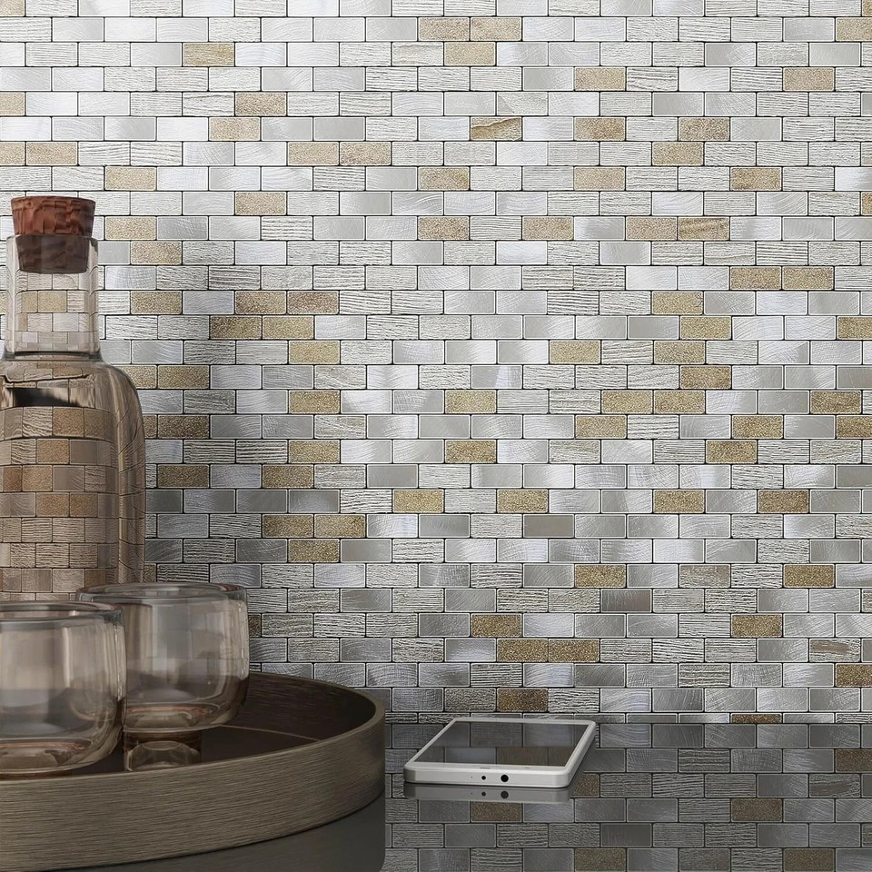 Brick Stick on Mosaic Tiles Kitchen Splashback Fireplace Stove,3D Self ...