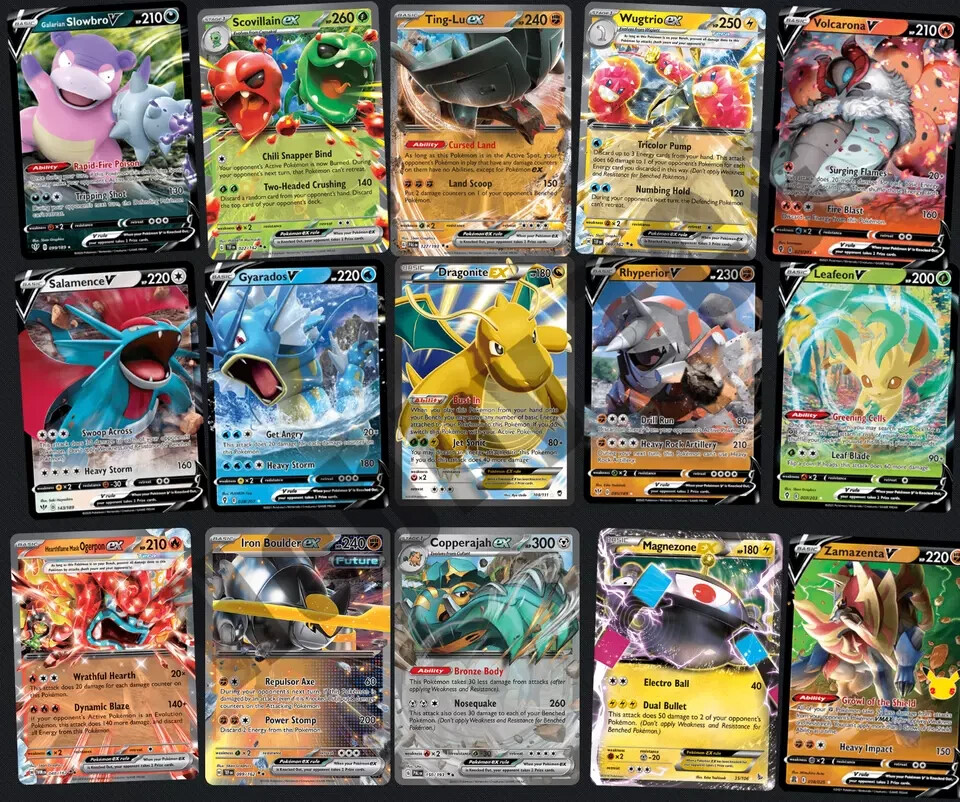 Pokemon Card Bulk Lot 50 HOLOS/Reverse HOLOS & 2 Ultra Rares: V/VMAX/EX ...