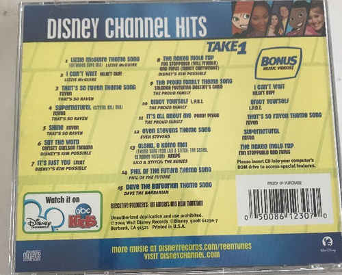 Disney Channel Hits•2004 CD+ DVD• Tested- Rare-Vintage-Collectible ...