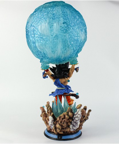 Dragon Ball Gt Son Goku Spirit Bomb Super Saiyan Statue Figure Lights ...