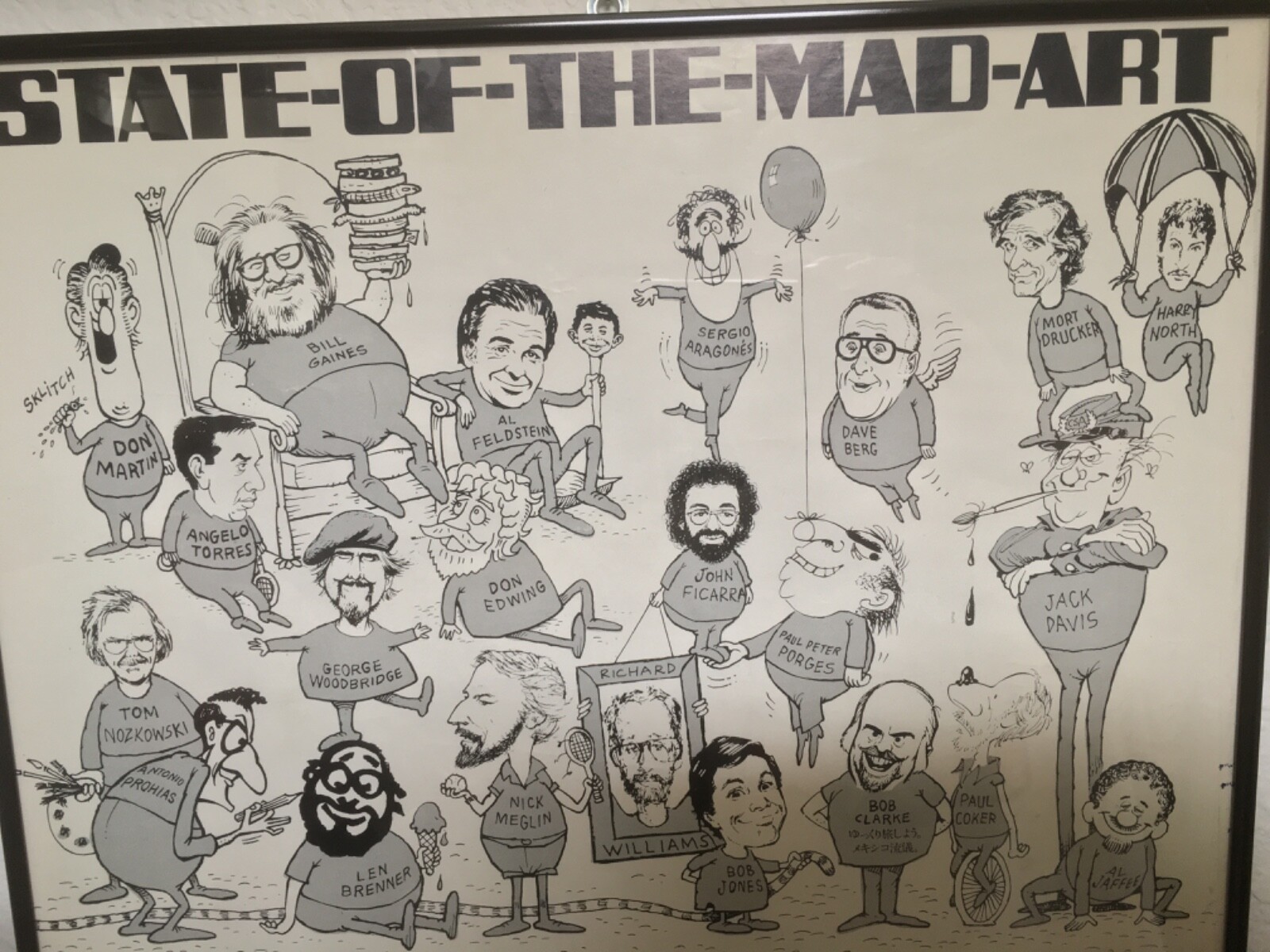 MAD MAGAZINE STATE OF THE MAD ART 1980’S FRAMED 12” x 15” VINTAGE ...